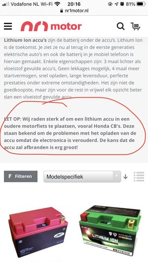 Lithium accu plaatsen | Motor-Forum